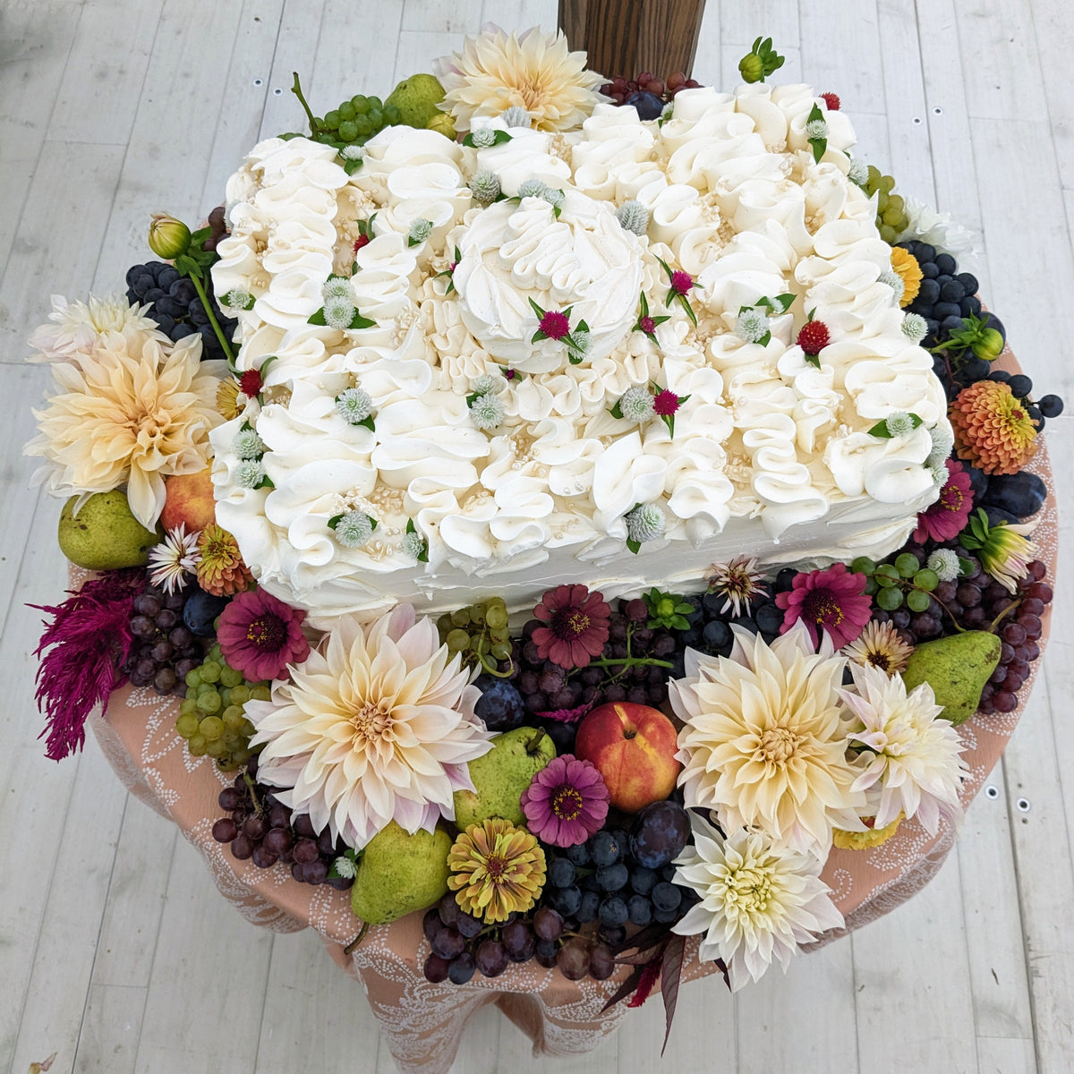 My Wedding Cake for Chloe Mendel + Billy Corgan – Petal & Moon Pastry